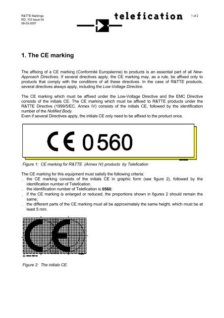 1. The CE marking - Summit Data Communications