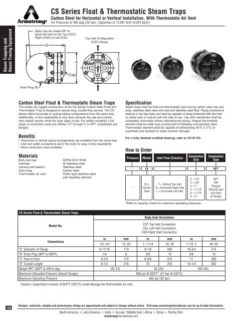2011 All Products Catalog - Armstrong International, Inc.