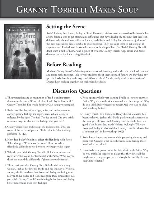 GRANNy TORRELLI MAKES SOUP - Sharon Creech