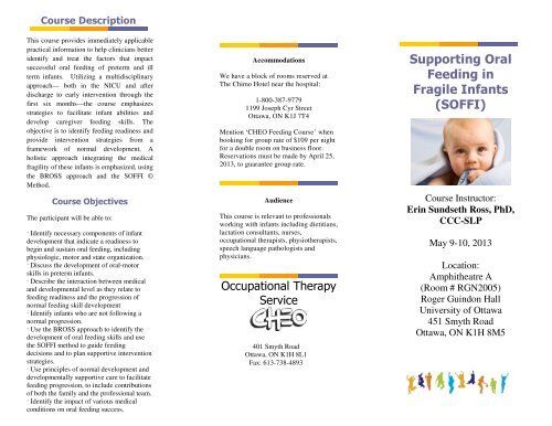 Supporting Oral Feeding in Fragile Infants (SOFFI)