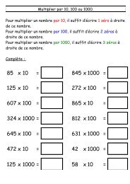 Multiplier et diviser par 10, 100 , 1000 Exercices ... - Pass Education