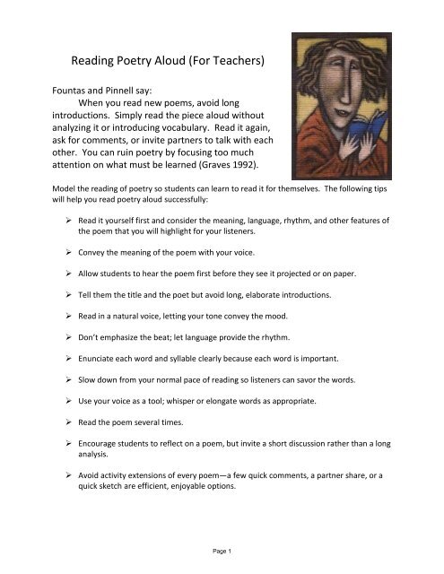 Reading Poetry Aloud (For Teachers) - Office of Curriculum