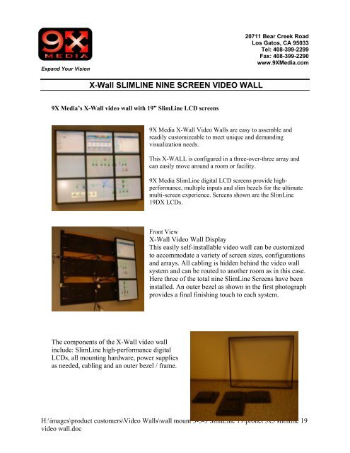 X-Wall 9-screen Video Wall - 9X Media