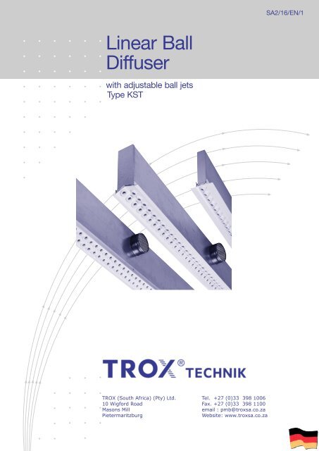 Linear Ball Diffuser KST.indd - TROX
