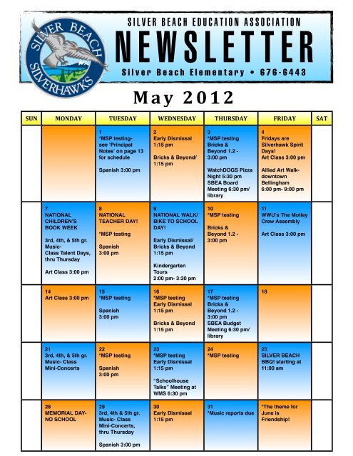 01-MAY-12 Newsletter-draft - Silver Beach Elementary School