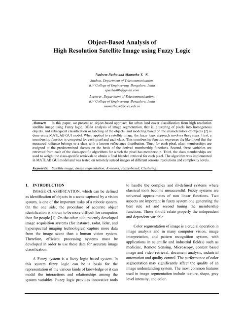 Object Based Analysis Of High Resolution Satellite Irnet Explore