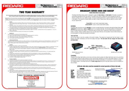 User Manual BA6000 - REDARC Electronics