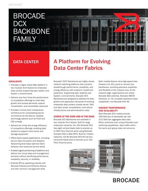 BROCaDe DCX BaCkBONe FaMILY - Spectra