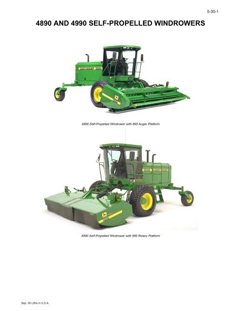 4890 AND 4990 SELF-PROPELLED WINDROWERS - John Deere ...