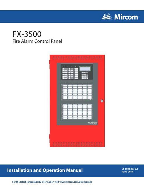 LT-1083_FX-3500_Installation_Manual - Mircom
