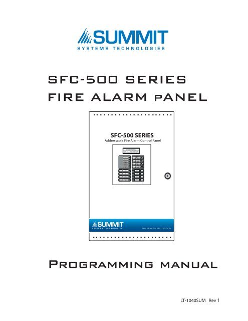 SFC-500 Series Fire Alarm panels - Summit-st.net