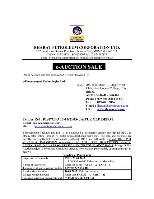 T000003794_FileName_Jaipur Depot.pdf Click ... - Bharat Petroleum