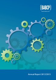 Supervisor's Report Sample - BABCP