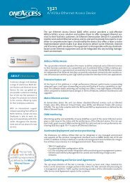 1645 Fibre Ethernet Access Device - OneAccess extranet