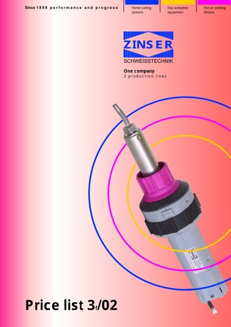 Price list 3f/02 - Zinser Schweisstechnik GmbH