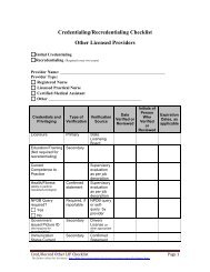 LIP Credentialing Checklist - Bureau of Primary Health Care - HRSA