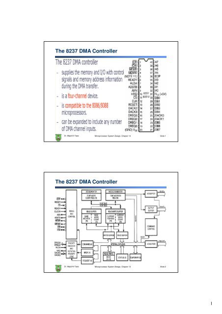 The 8237 DMA Controller The 8237 DMA Controller - FET