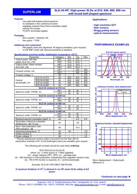 SLD-34-HP - Superlum