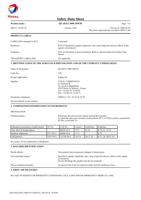 Safety Data Sheet - Auto-Rx