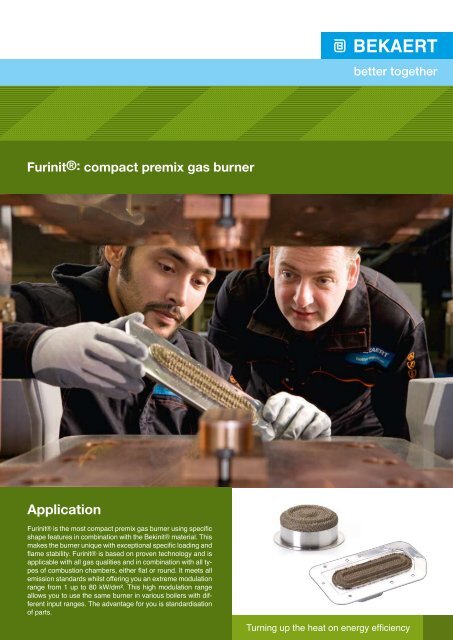 FurinitÂ®: compact premix gas burner Application - Bekaert
