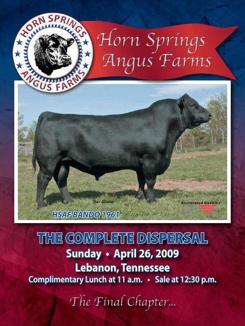 Horn SpringS CoMplete diSperSAl - Angus Journal