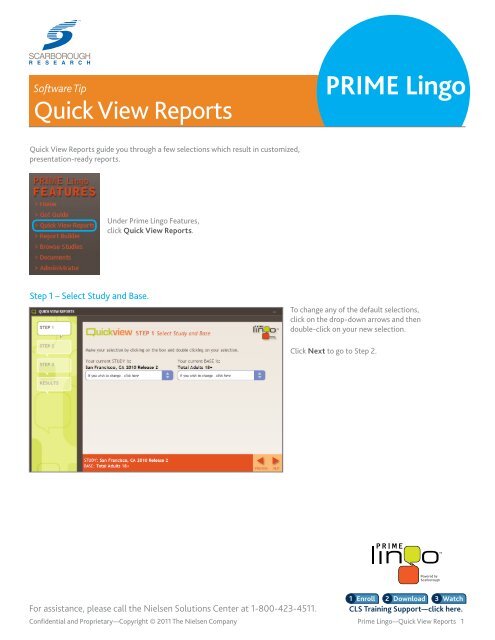 Quick View Reports - Nielsen