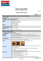 SAFETY DATA SHEET - Granville Oil & Chemicals Ltd