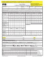 State of Illinois Certificate of Child Health Examination