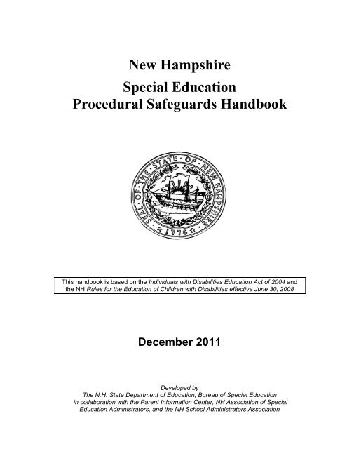 New Hampshire Special Education Procedural Safeguards Handbook