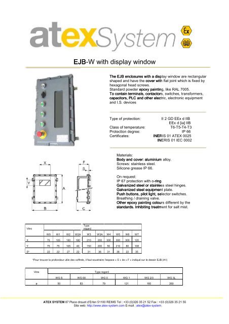 EJB EJB-W with display window - Atex System