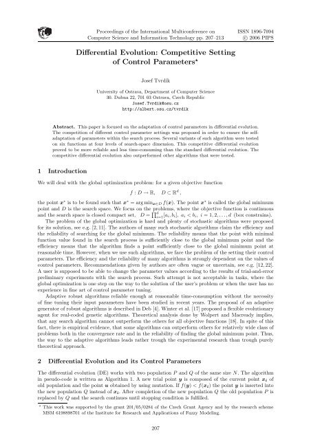 Competitive Setting of Control Parameters - ResearchGate