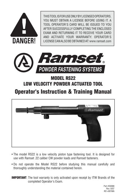 RS22 Manual - Ramset