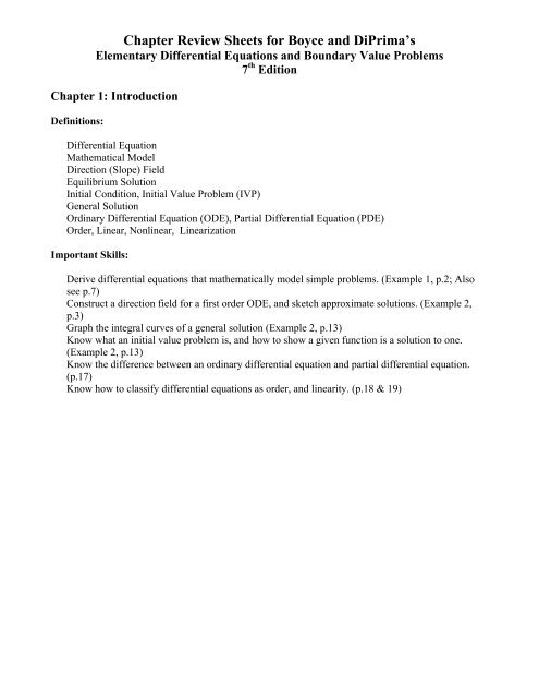 Final Exam Review 1
