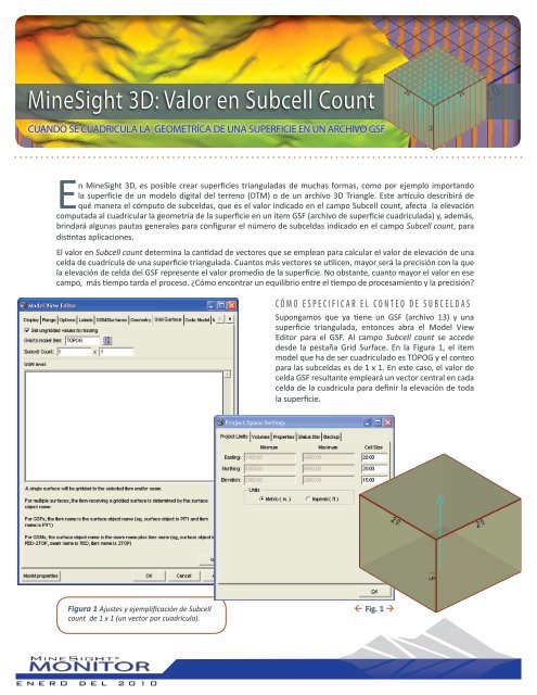 MineSight 3D: Valor en Subcell Count - Mintec, Inc.