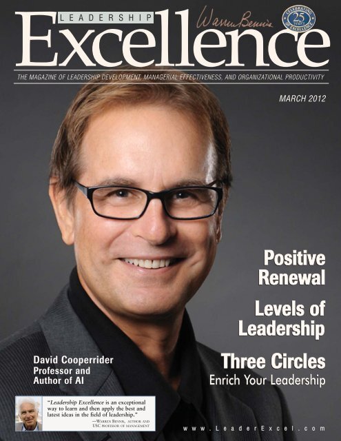 Leadership Excellence (Mar 2012) - The Center for APPRECIATIVE ...