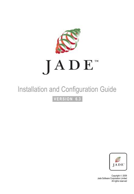 JADE Installation and Configuration Guide