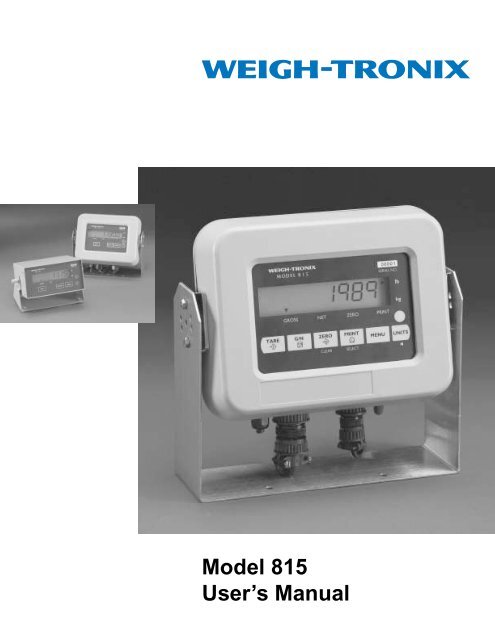 Model 815 User's Manual - Scale Tec