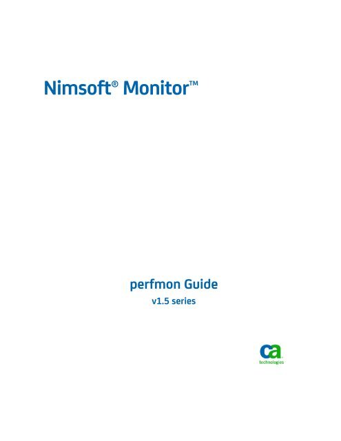 Nimsoft Monitor perfmon Guide - Nimsoft Library