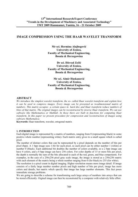 Image Compression Using The Haar Wavelet Transform