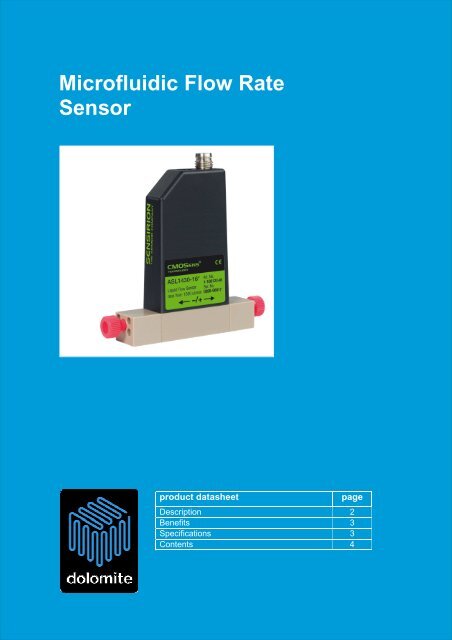 Microfluidic Flow Rate Sensor - Dolomite Microfluidics