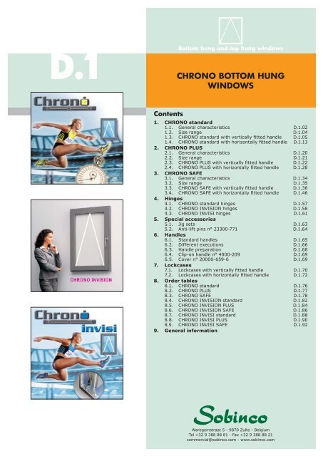 CHRONO BOTTOM HUNG WINDOWS - Sobinco