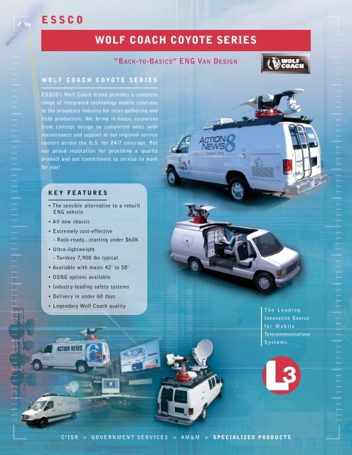 ESSCO WOLF COACH COYOTE SERIES - L-3 Communications