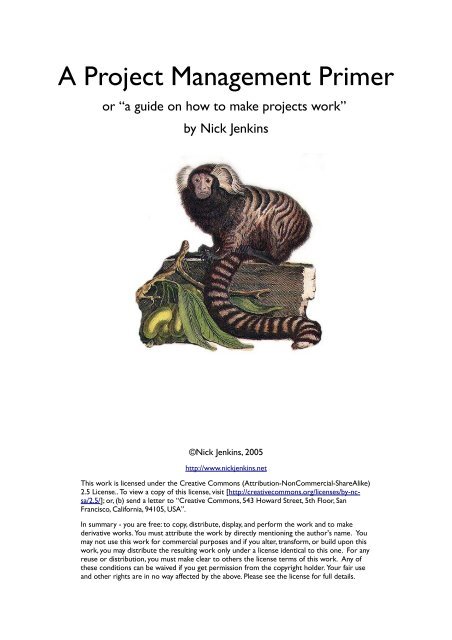 A Project Management Primer - Nick Jenkins