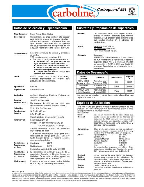 Carboguard 891 - Carboline