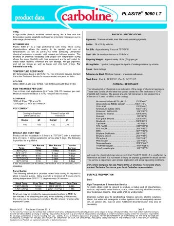 PLASITE 9145 TFE - Carboline