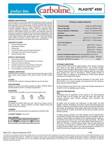 PLASITE 4550 Series /PRG - Carboline