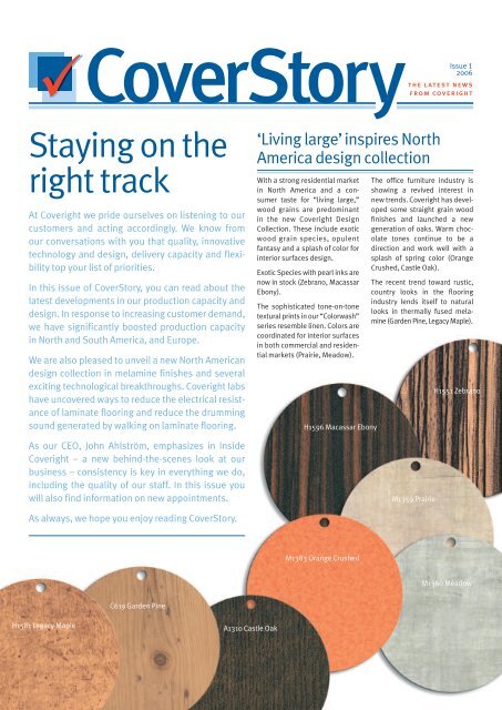 Staying on the right track - Coveright Surfaces