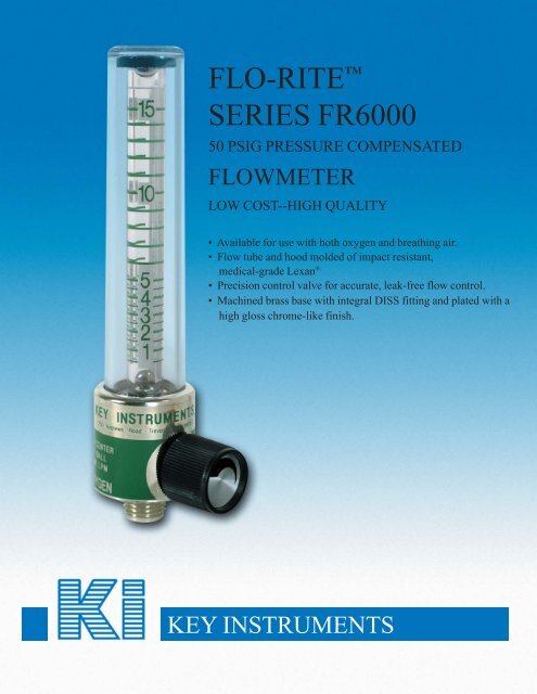 FLO-RITEâ ¢ SERIES FR6000 - Apex Instruments, Inc.