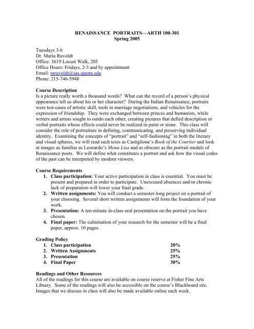 Syllabus - Department of Art History