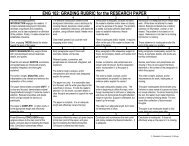 Research Paper Grading Rubric - Harding University